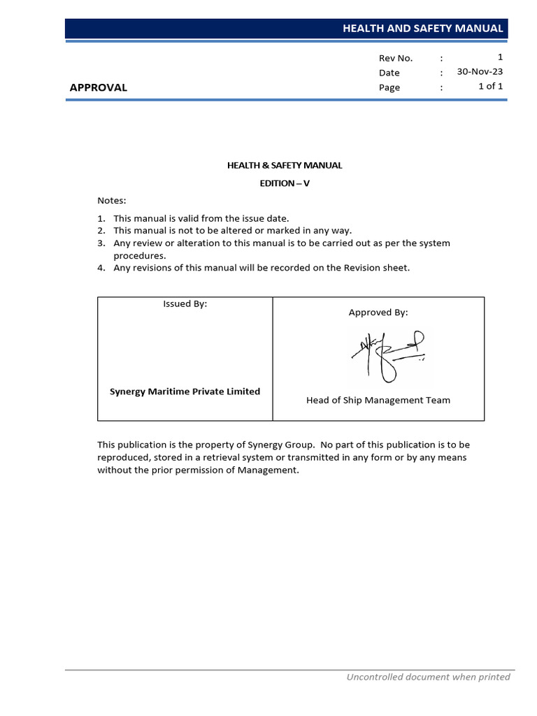 HSM Manual | PDF | Occupational Safety And Health | Safety