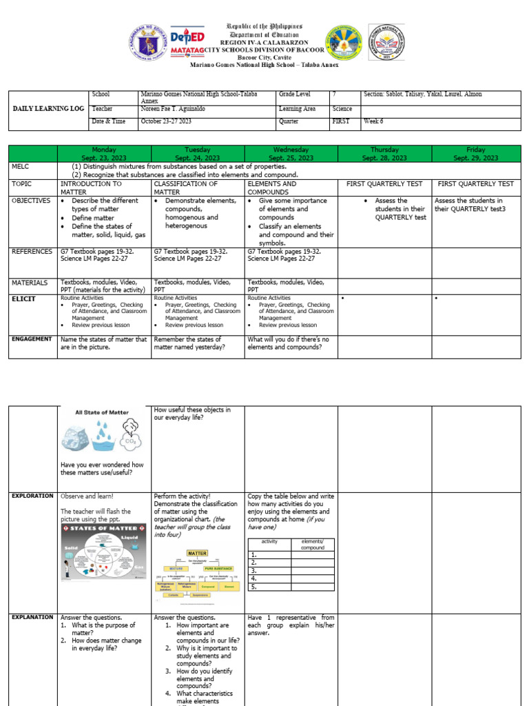 Week2 - Quarter 1-2023 | PDF | Mixture | Behavior Modification