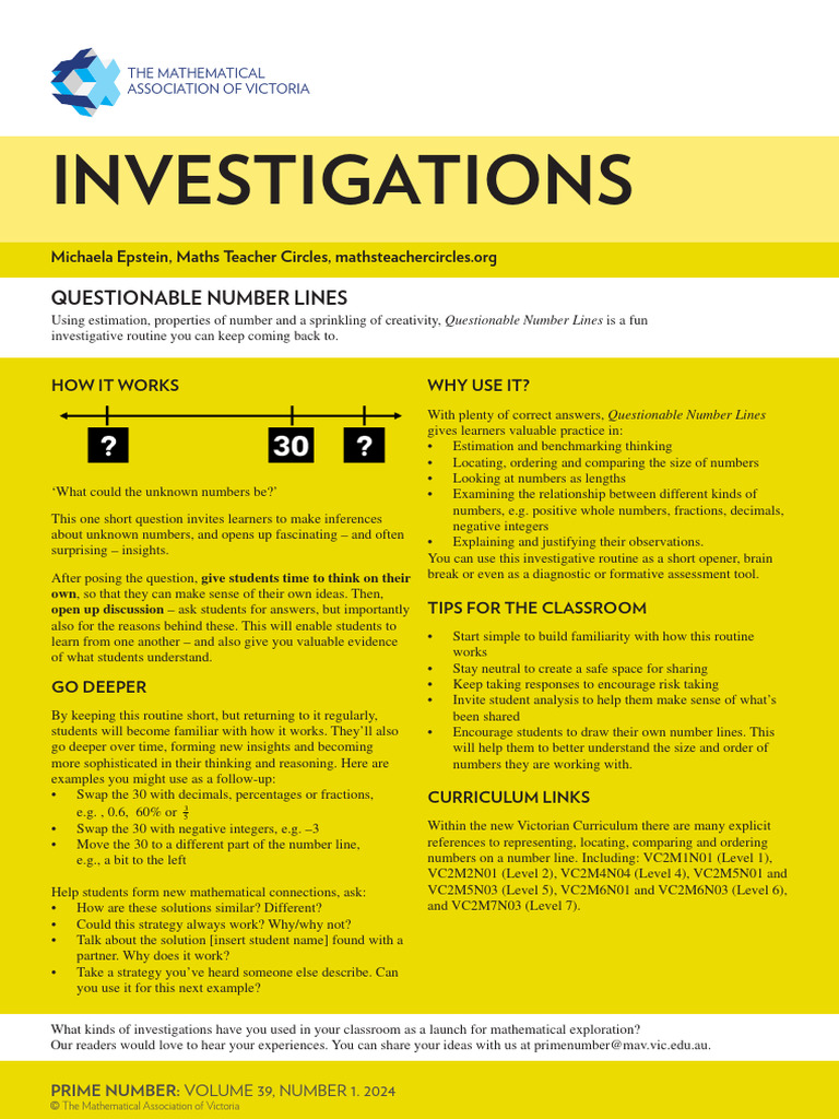 Investigations Prime No 39 1 2024 | PDF | Numbers | Cognition