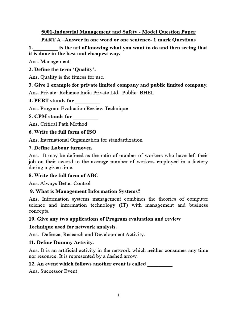 5001- IMS Model Question Paper & Answers | PDF | Mathematical ...