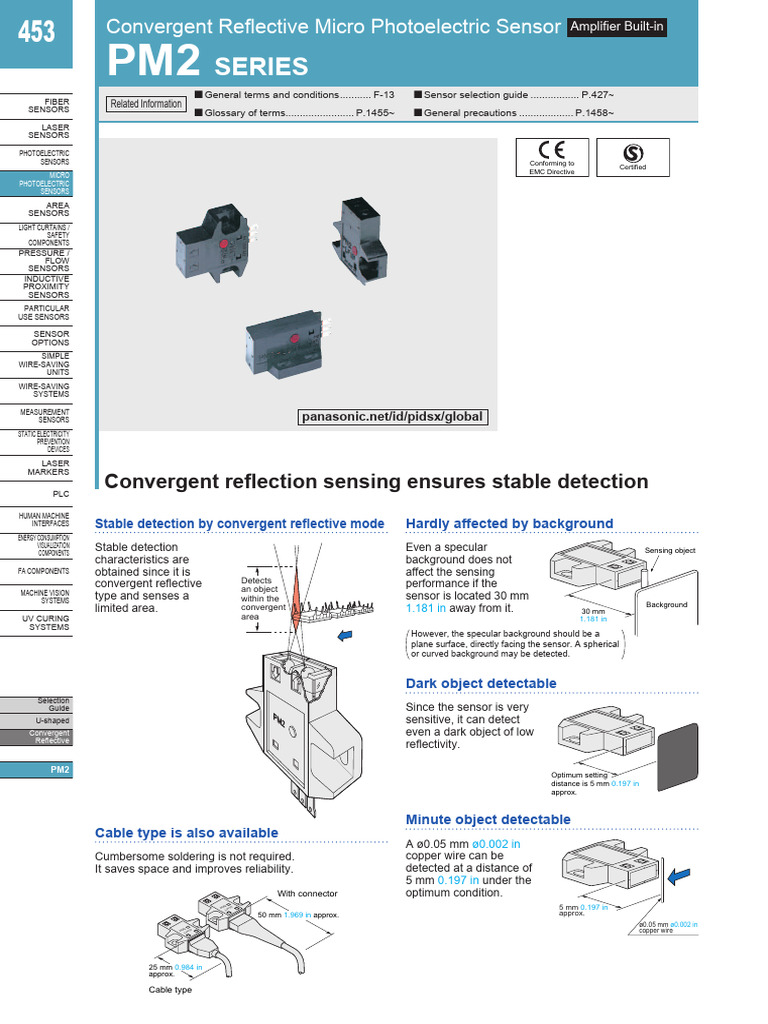 PM2 Panasonic | PDF | Light Emitting Diode | Sensor