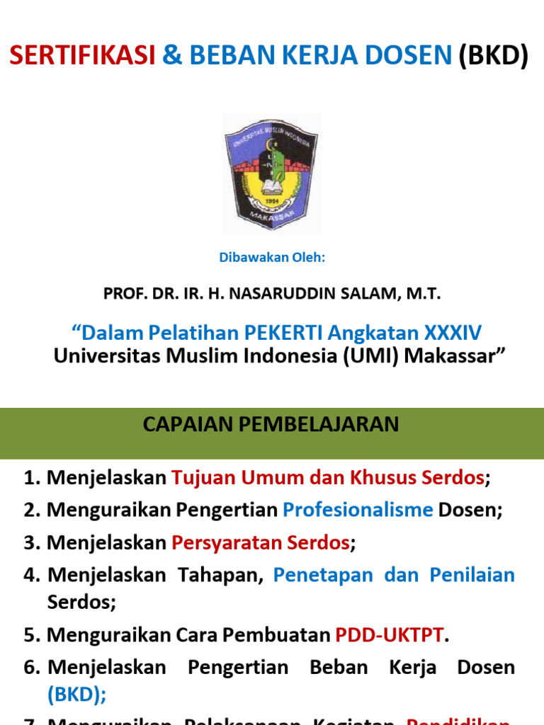 Sertifikasi & BKD 34 | PDF