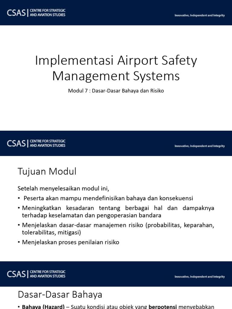 Modul 6 - Dasar-Dasar Bahaya - Risiko | PDF