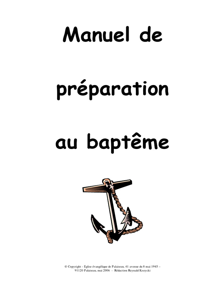 Manuel Prepa Bapteme RK | PDF | Baptisme | Jean le Baptiste