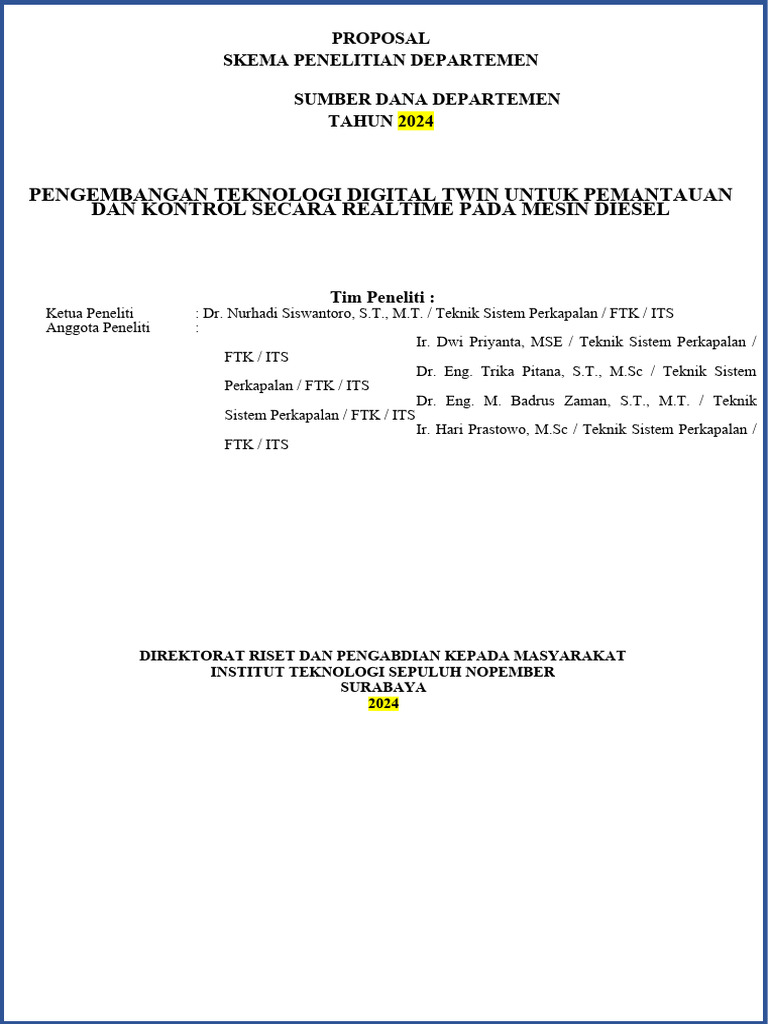 Edited - Proposal Penelitian Digital Twin | PDF | Teknologi & Rekayasa