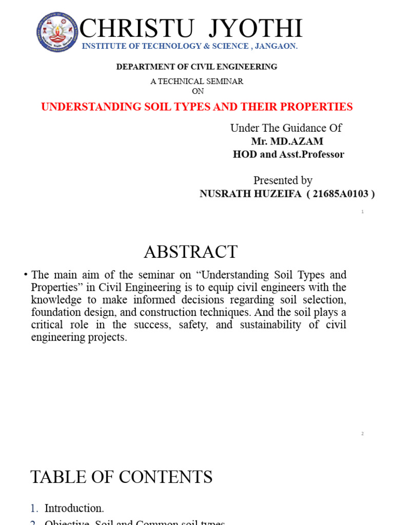 21685A0103 UNDERSTANDING SOIL TYPES AND THEIR PROPERTIES | PDF | Soil ...