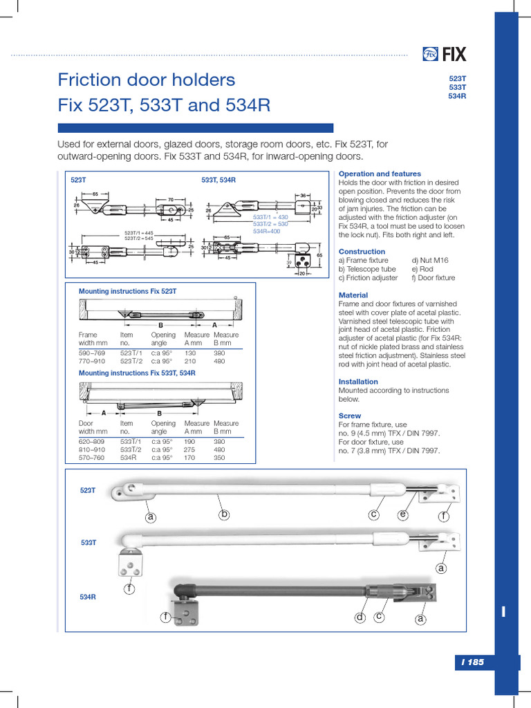 Friction door holder | PDF | Door