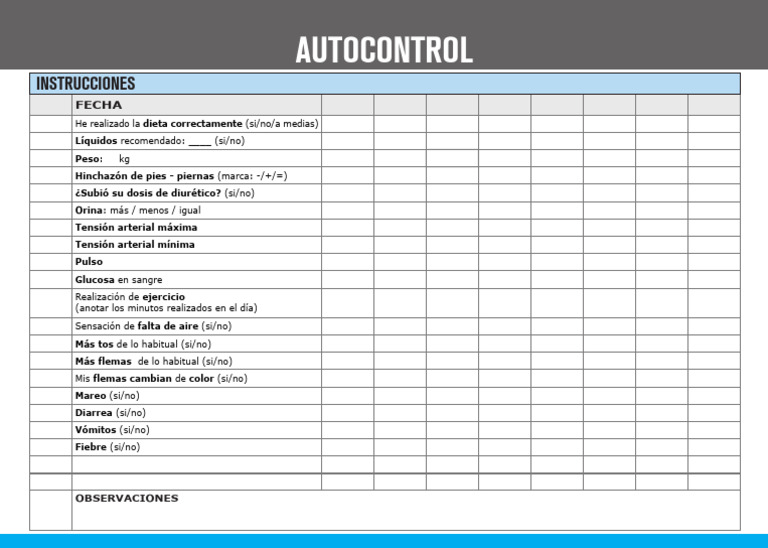 Ficha Autocontrol | PDF