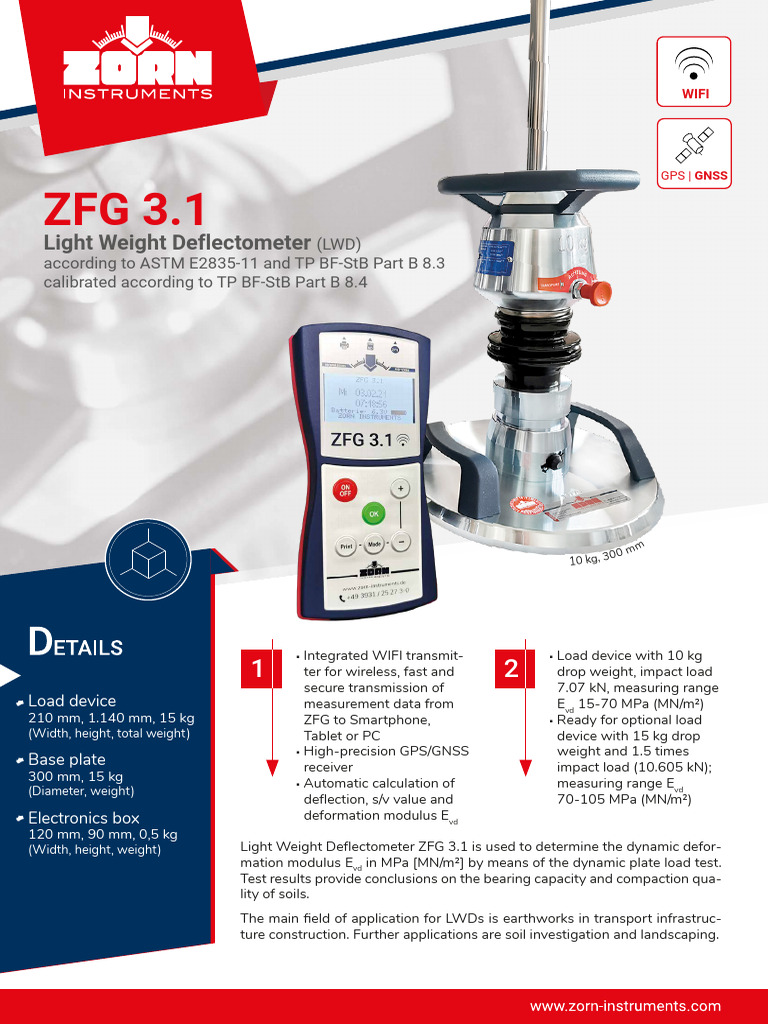 ZFG 3.1 Light Weight Deflectometer Overview | PDF | Wi Fi | Computer ...