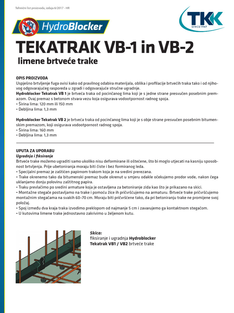 Hydroblocker Tekatrak-Vb 1 in VB 2-06-17 HR | PDF