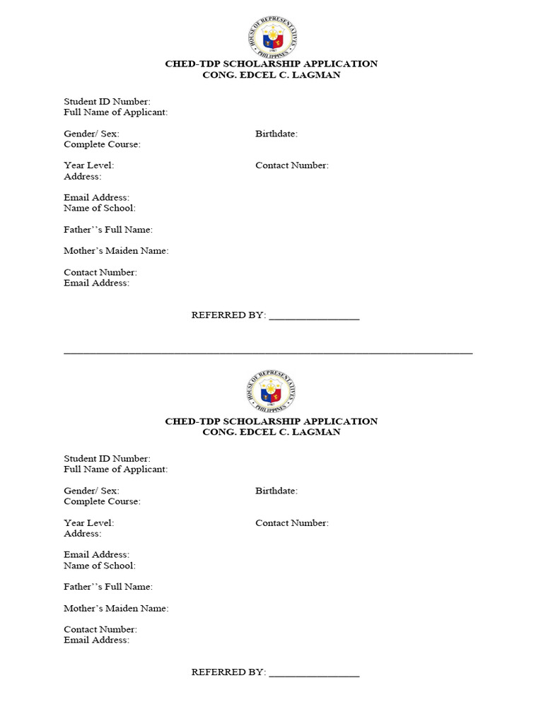 TDP Referral Form | PDF