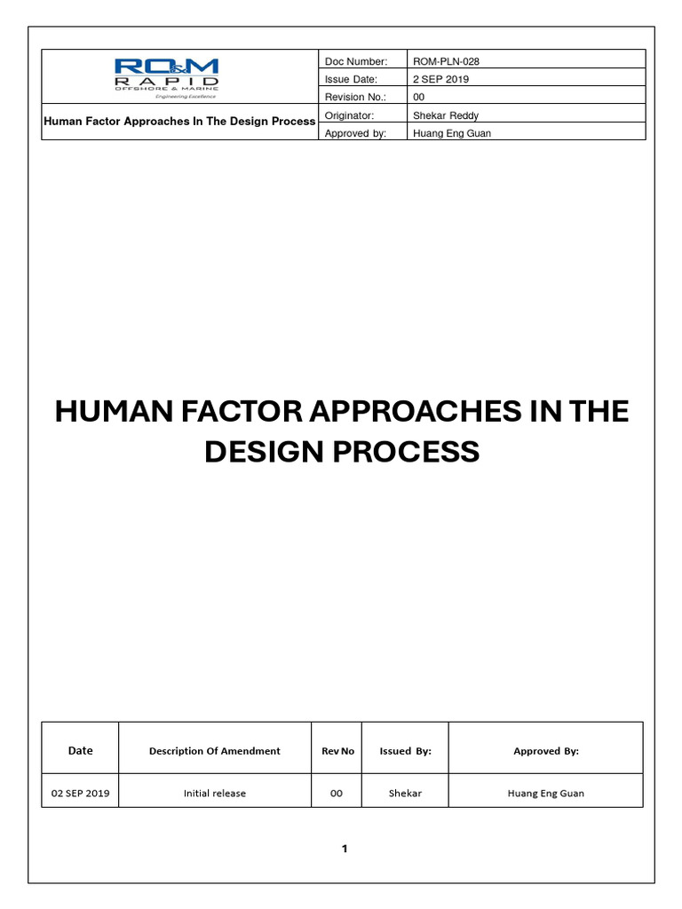 Human Factors in Design Process Guide | PDF | Usability | Human Factors ...