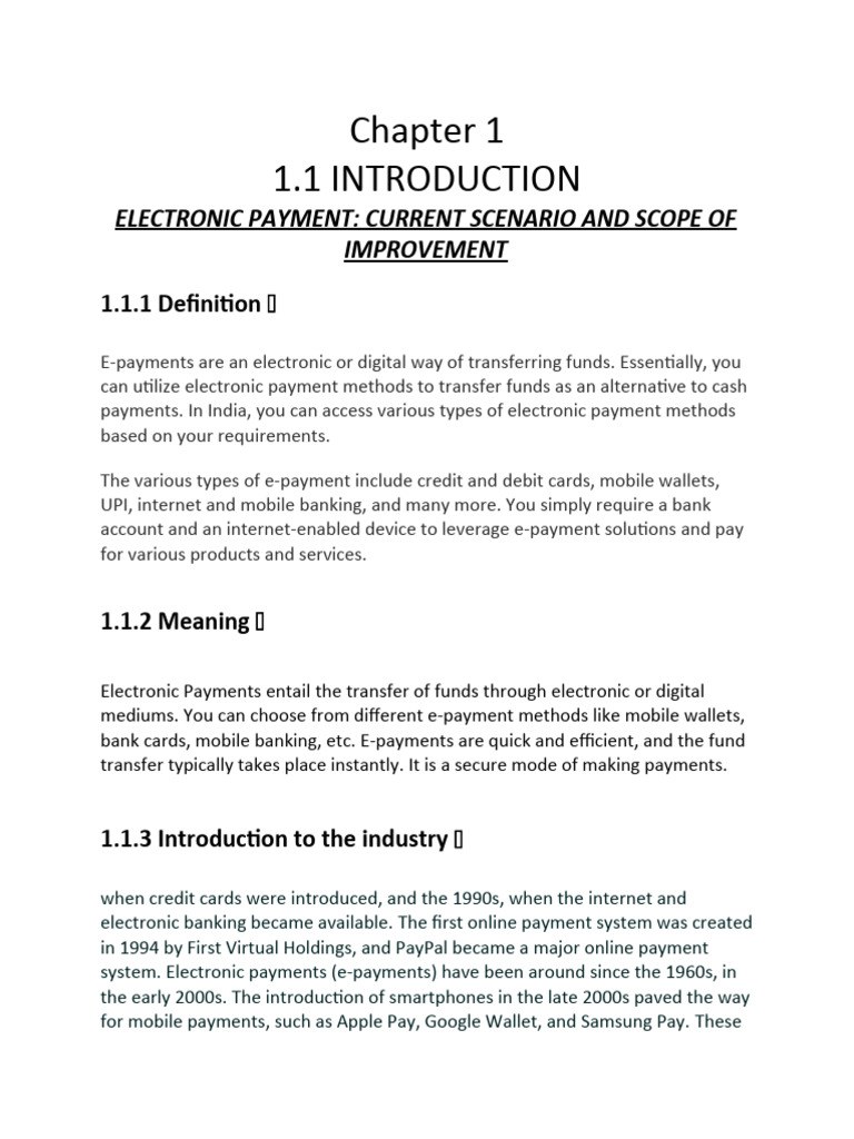 Chapter 1 introduction part (1) | PDF | Payments | Credit Card