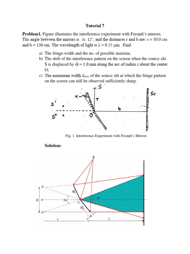 tutorial 7_solution | PDF | Wavelength | Electromagnetism