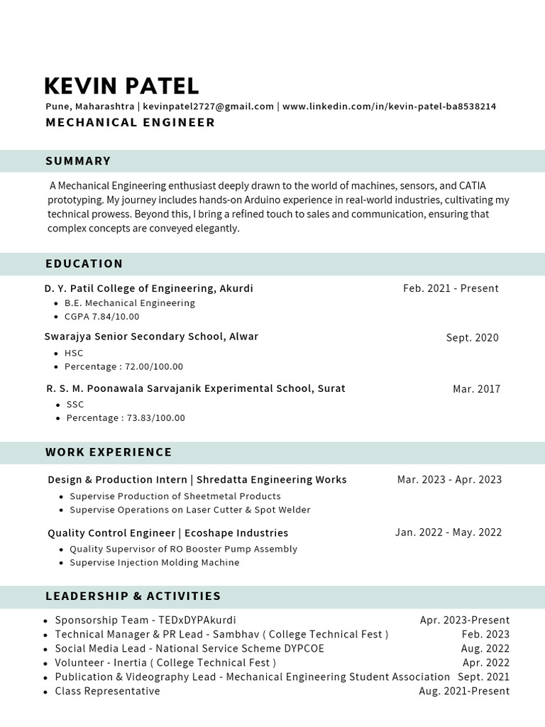 Kevin Patel's Resume 2MB | PDF | Software Prototyping | Usability