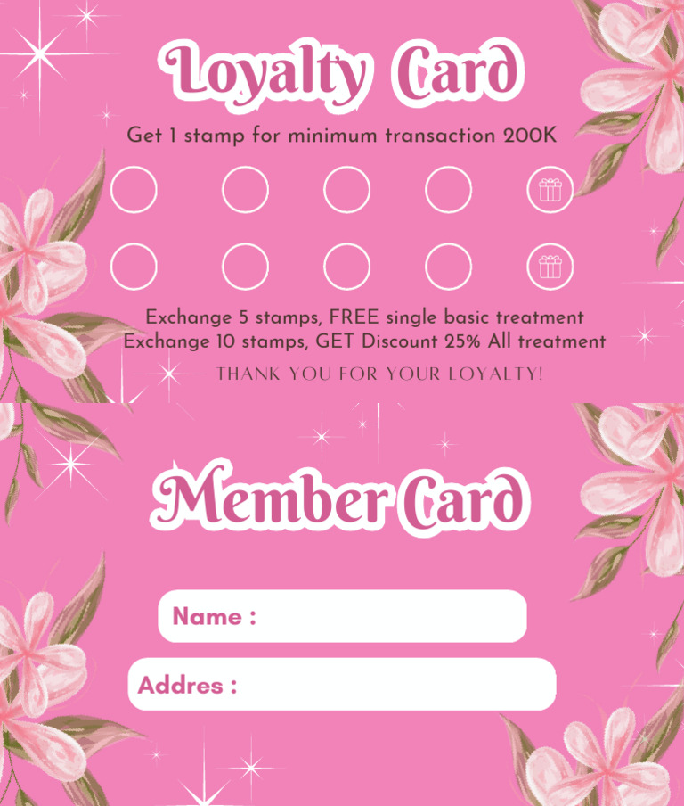 Contoh Loyalty Card | PDF