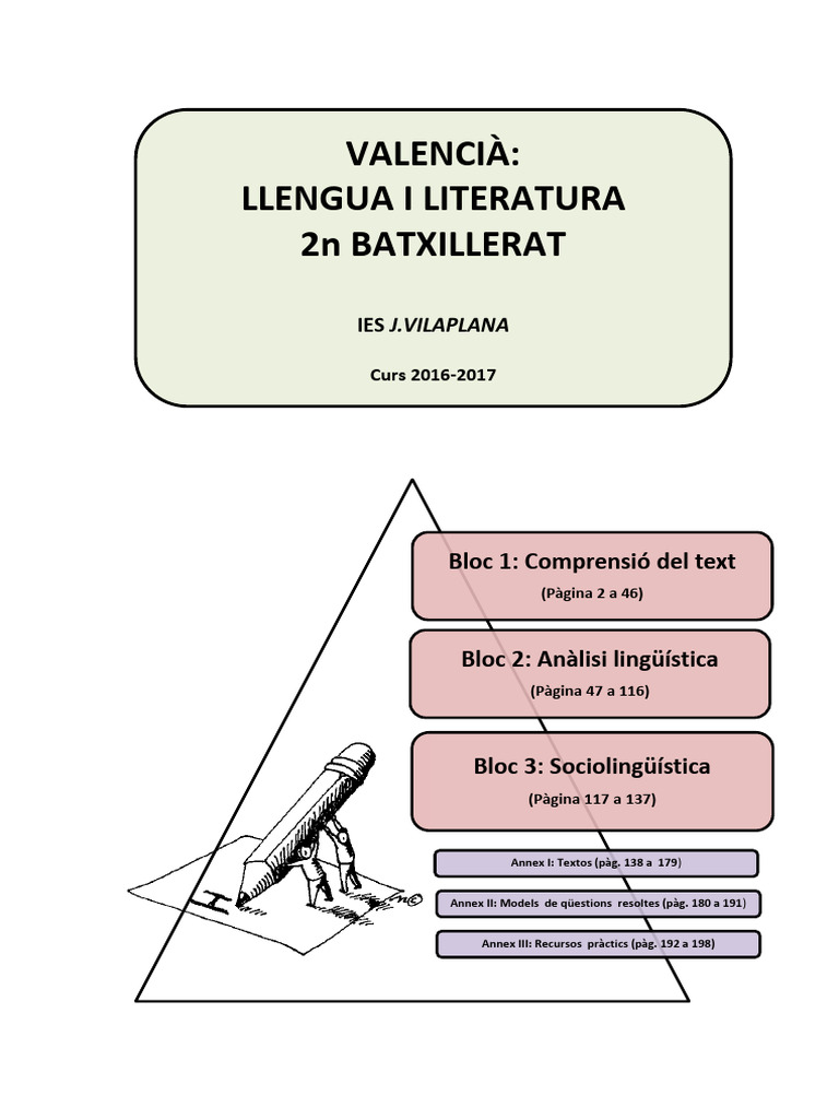 2n BATXILLERAT Comentari de Text | PDF