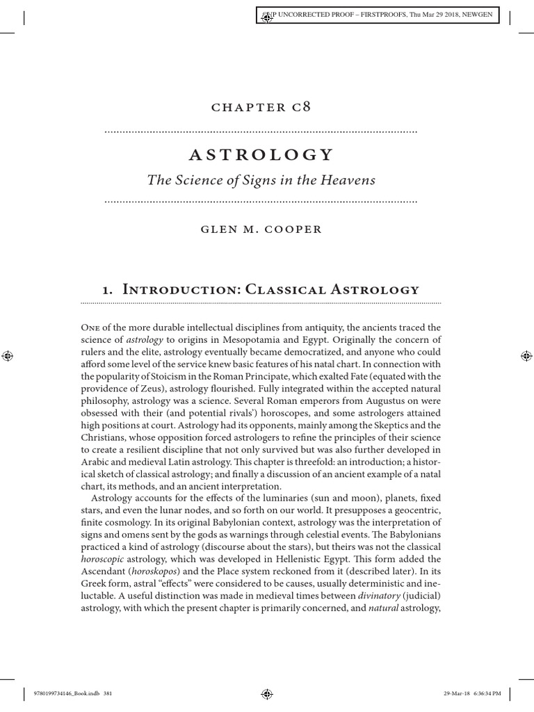Classical Astrology: Origins and Types | PDF | Astrology | Ptolemy