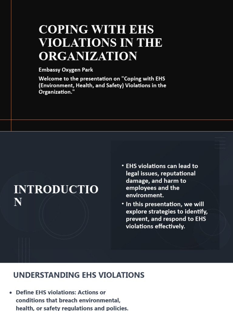 EHS Violations: Prevention and Response Strategies | PDF | Regulatory ...