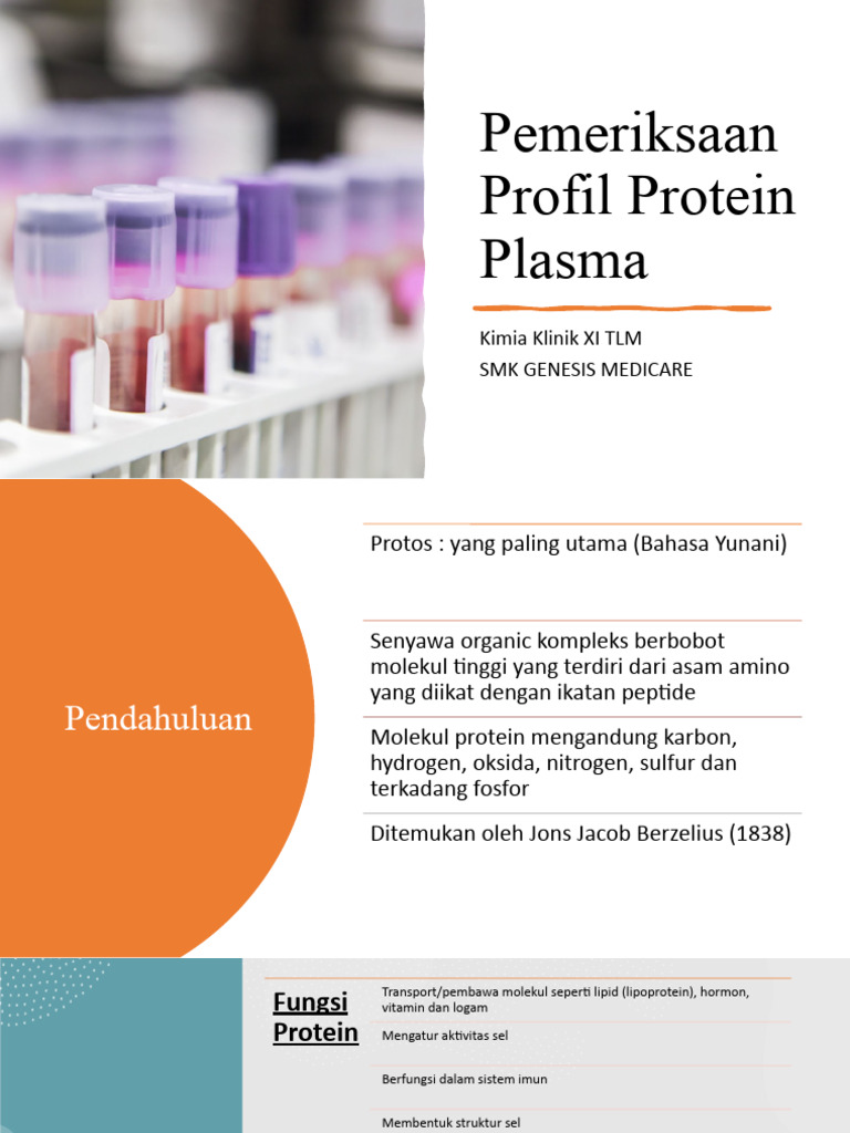 Pemeriksaan Profil Protein Plasma | PDF