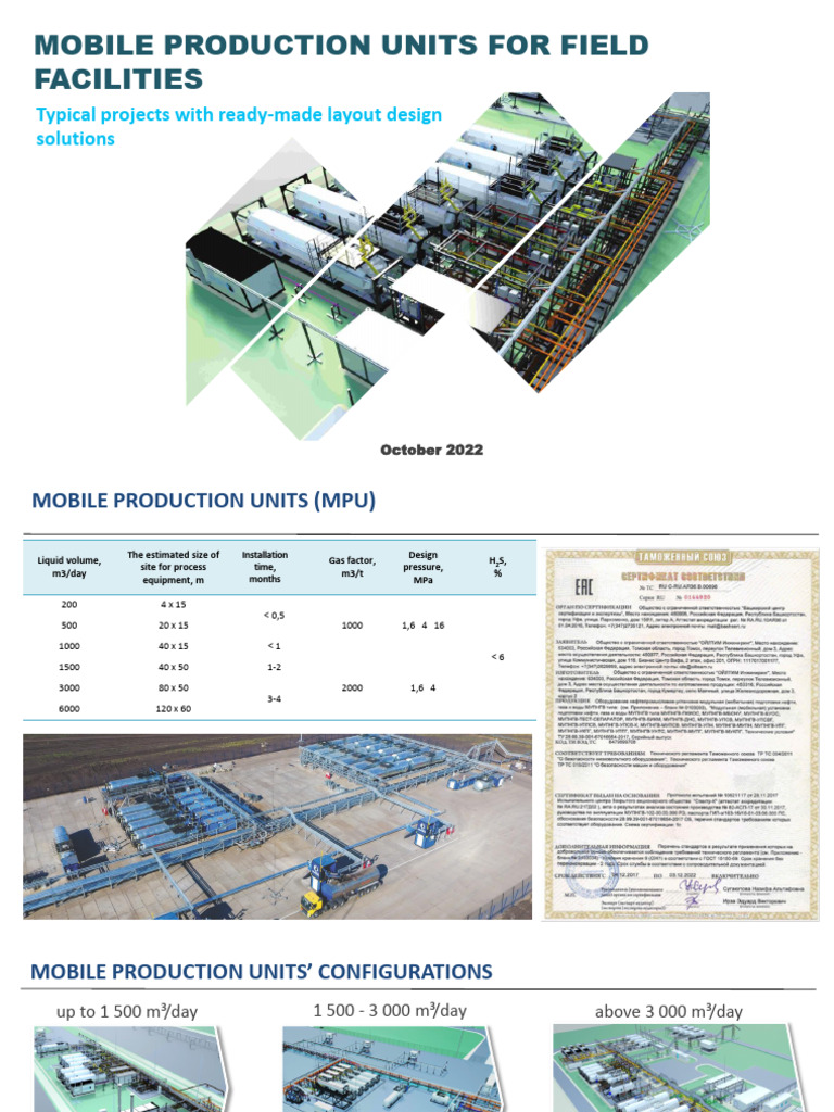 2 - Mobile Production Units | PDF | Chemical Engineering | Energy ...