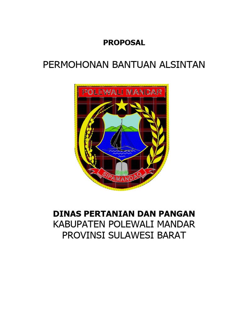 Proposal Alsintan Pasca Panen Polman 2024 | PDF