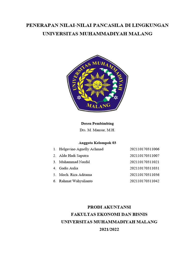 Nilai Pancasila di Kampus UMM | PDF