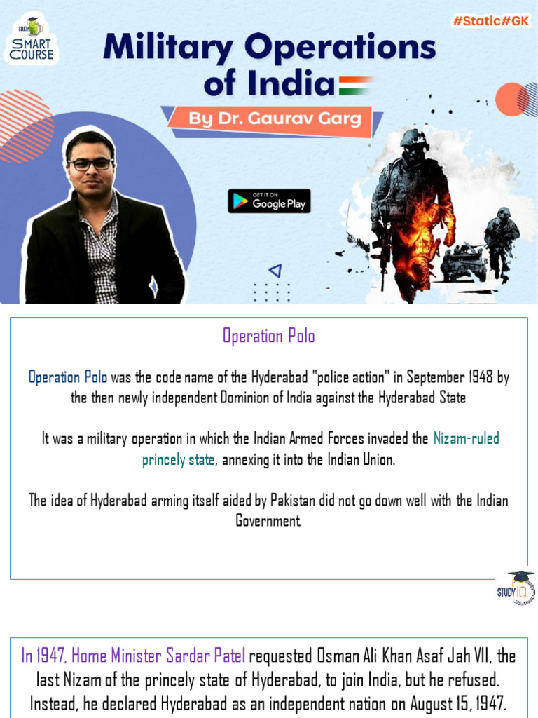 PPTMilitary Operations of India | PDF | Government Of India | Military