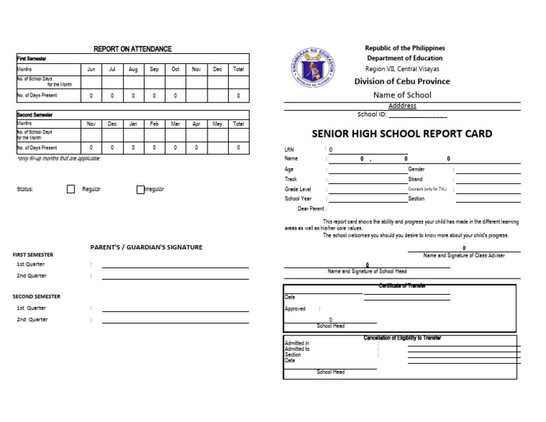 SHS-Form-9.FRONT-1 | PDF