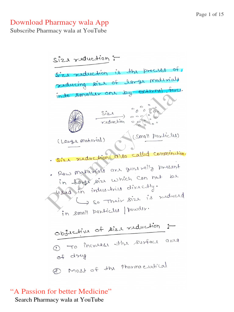 U 1 Size Reduction P Engineering Pharmacy Wala Shahruddin KH | PDF | You Tube | Software