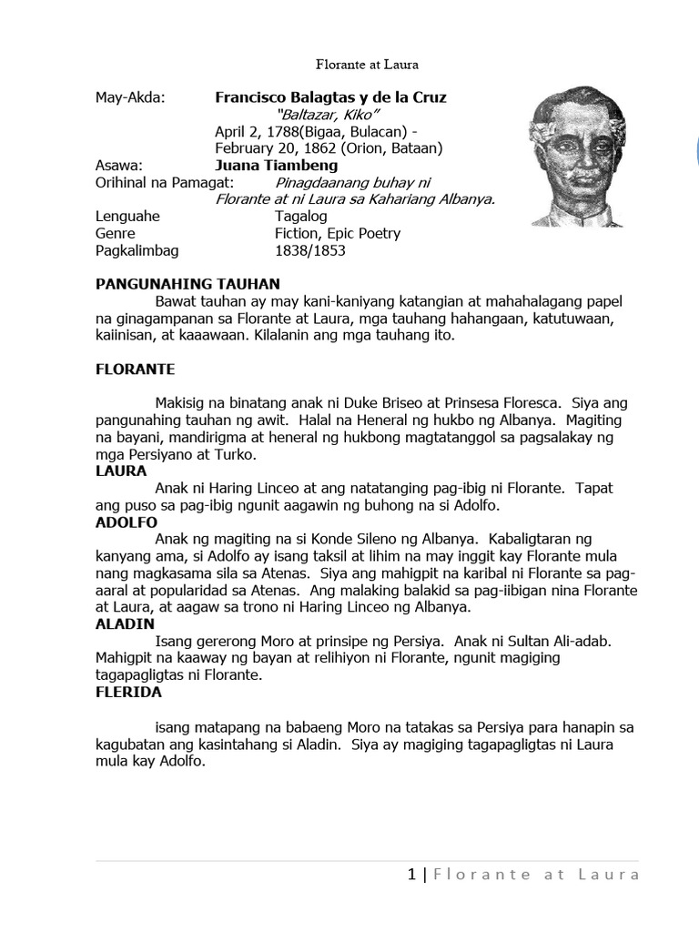 g8 Florante at Laura 1 | PDF