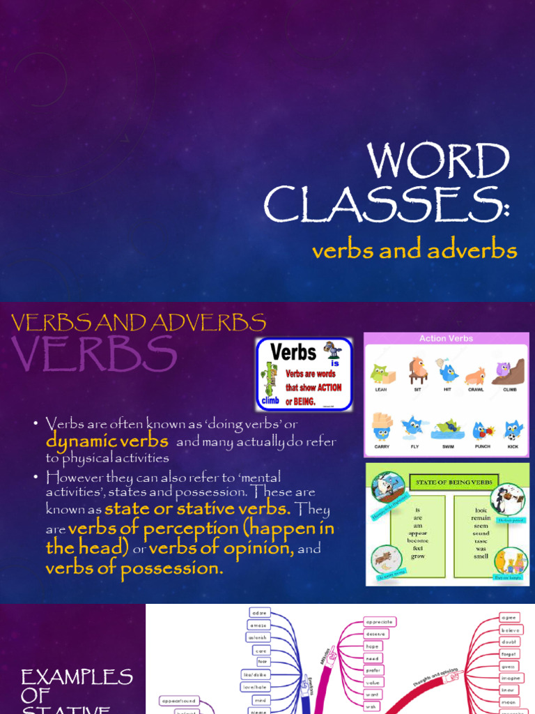 3 Word Classes Verbs and Adverbs | PDF | Verb | Adverb