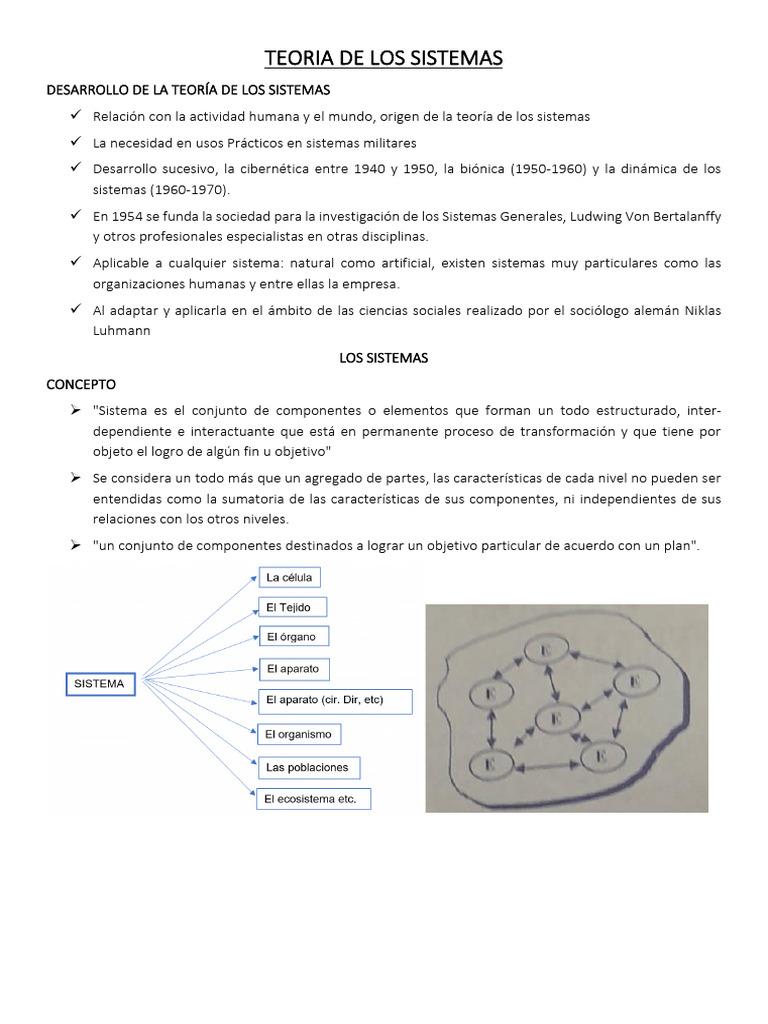 Cortar-Teoria de Los Sistemas | PDF | Sistema | Teoría de sistemas