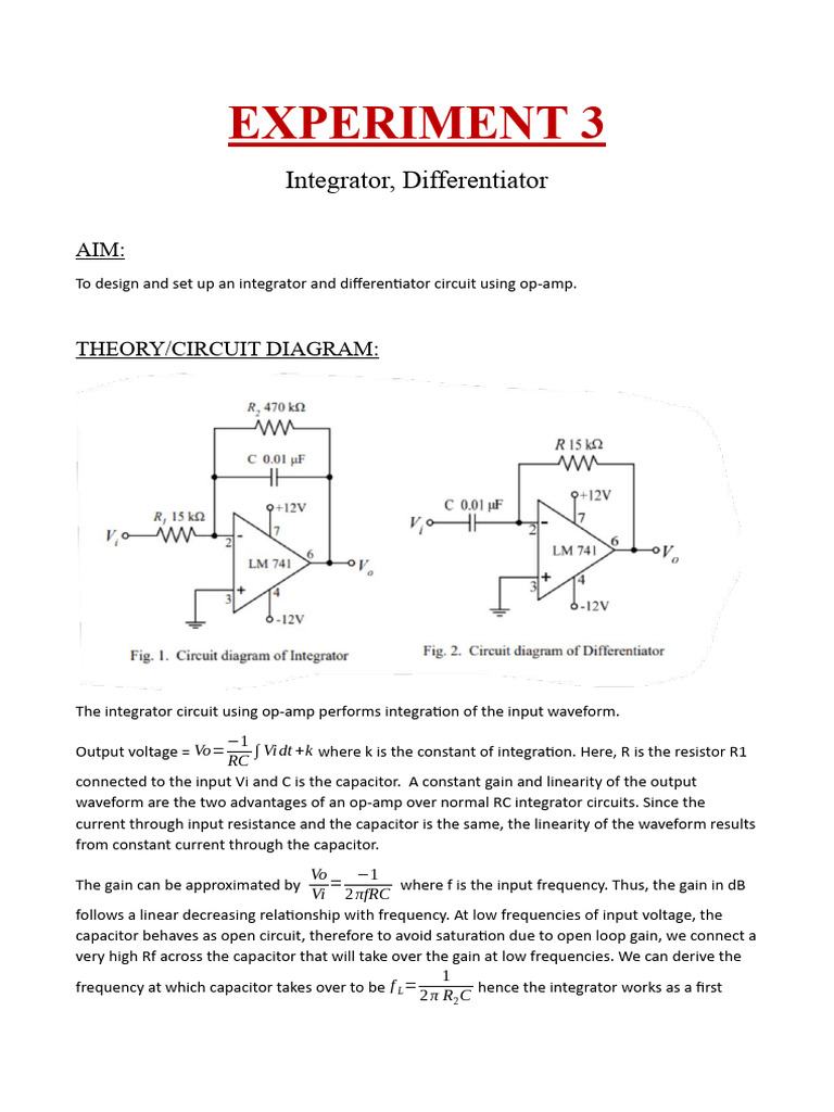 EXPERIMENT 3 ANALOG | PDF | Low Pass Filter | Amplitude