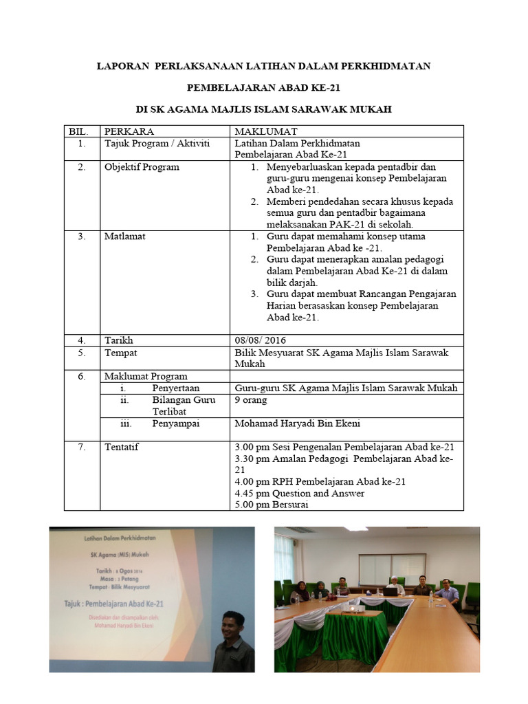 Laporan PAK 21 | PDF