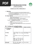 Grade 3 Detailed Lesson Plan Mathematics | PDF | Yarn | Lesson Plan
