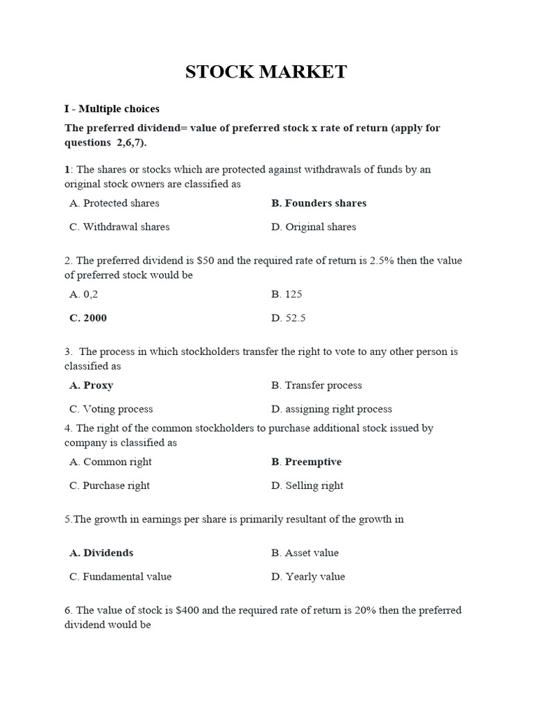 Group 3 Stock Market | PDF | Stocks | Bonds (Finance)