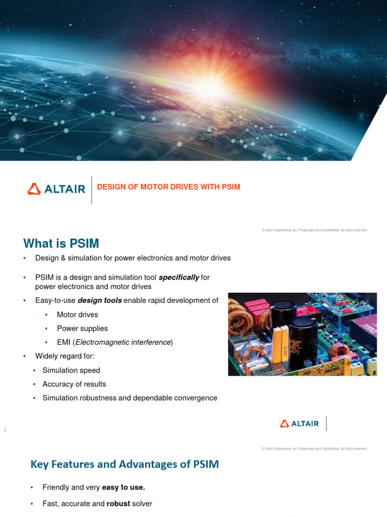 Altair PSIM Motor Driver | PDF | Power Electronics | Proprietary Software