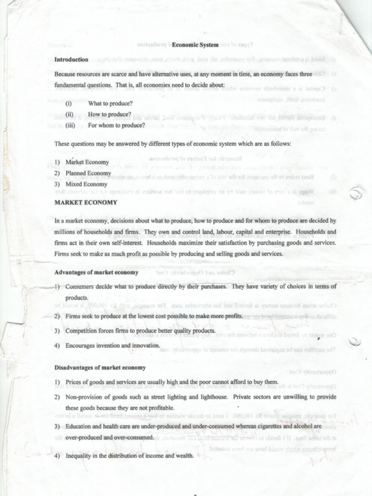 Econ System+Types of Gds | PDF