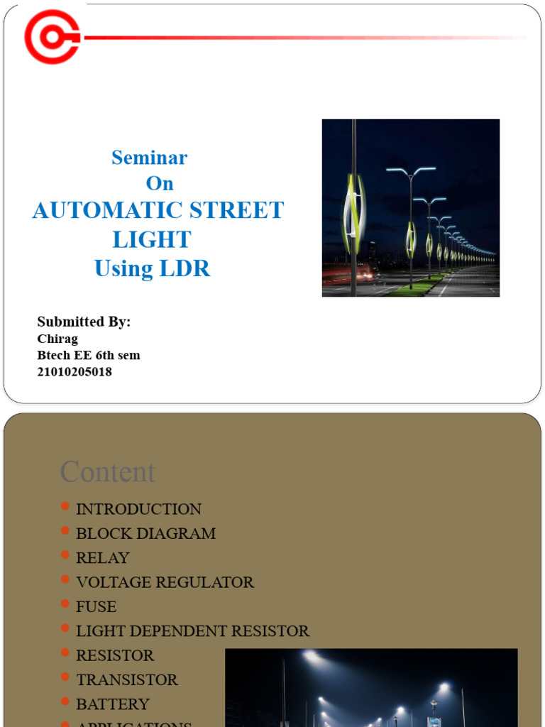 Automatic Street Light Using LDR | PDF | Electrical Network | Relay