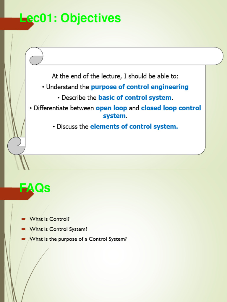 Lec 01 | PDF | Control Theory | System