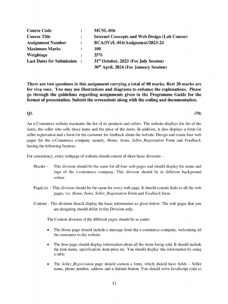 MCSL-016 (2023-24) Solved Assignment | PDF