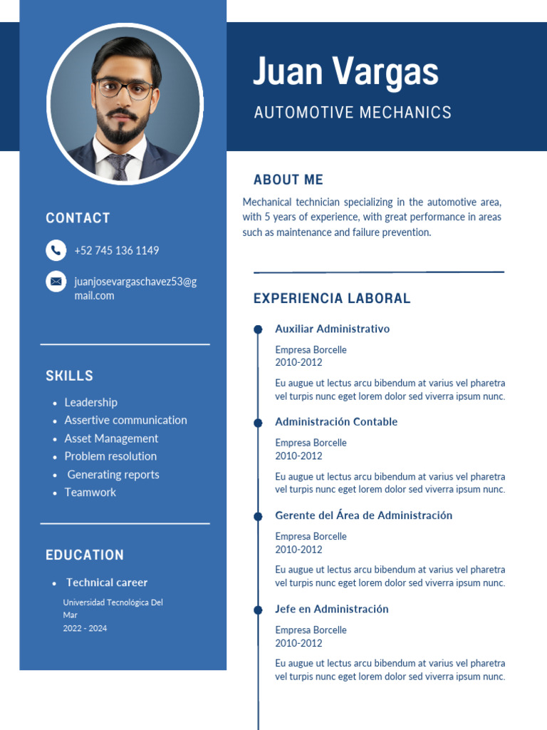 Automotive Mechanical Technician Resume | PDF