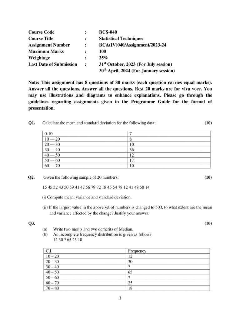 BCS-040 (2023-24) Solved Assignment | PDF