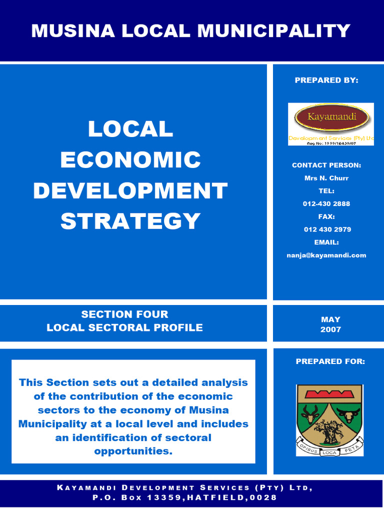 LED Strategy - Section 4 - Local Sectoral Profile | PDF | Agriculture ...