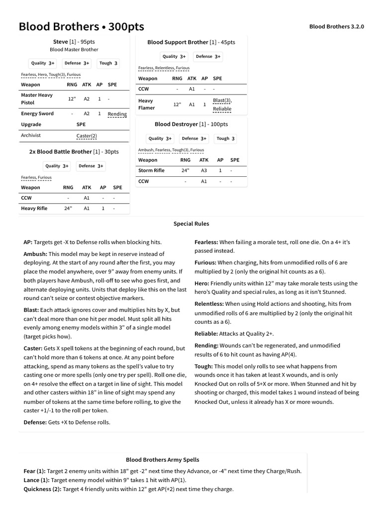 Blood Brothers GFF 300p | PDF | Military | Warfare