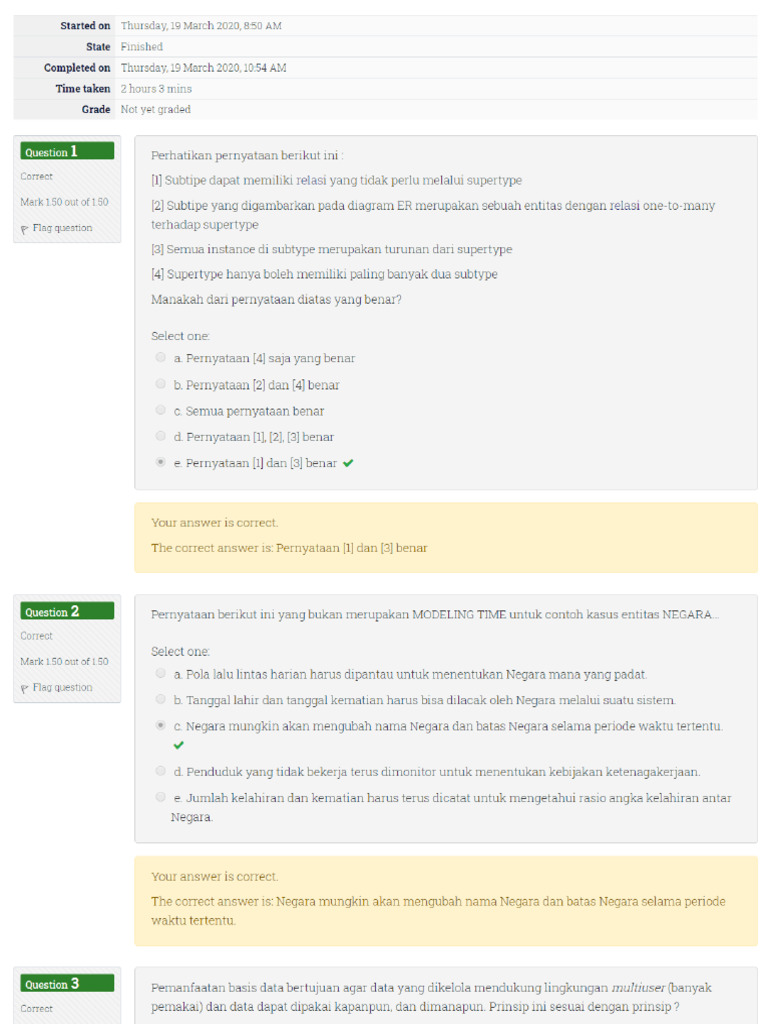 Soal Dan Jawaban UTS Basis Data 2020 | PDF