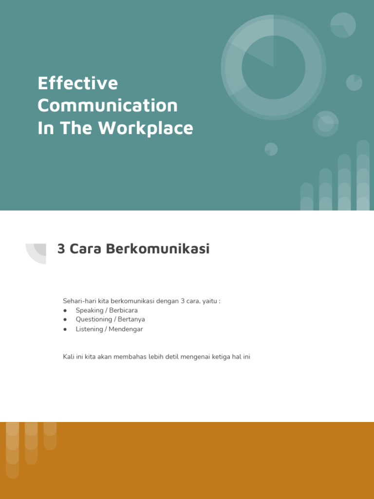 Handout 2 - Effective Communication In The Workplace | PDF