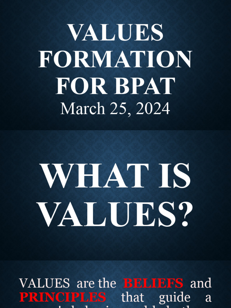 Values Formation BPAT Malaya | Download Free PDF | Love | Patience