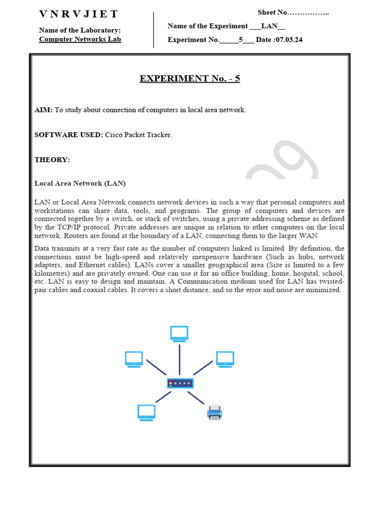 Exp5 Q9 | PDF | Local Area Network | Computer Network